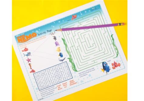 Finding Nemo Activity Page Thrifty Momma Ramblings