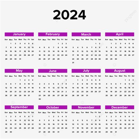 Calendario 2024 Png Im Genes De Calendario 2024 Png Impresi N Del