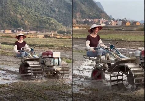 Video Gái Tây lái máy cày củ nghệ nhan sắc khiến cánh mày râu Việt