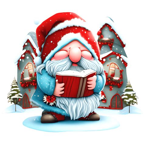 Christmas Gnome Singing Carols · Creative Fabrica