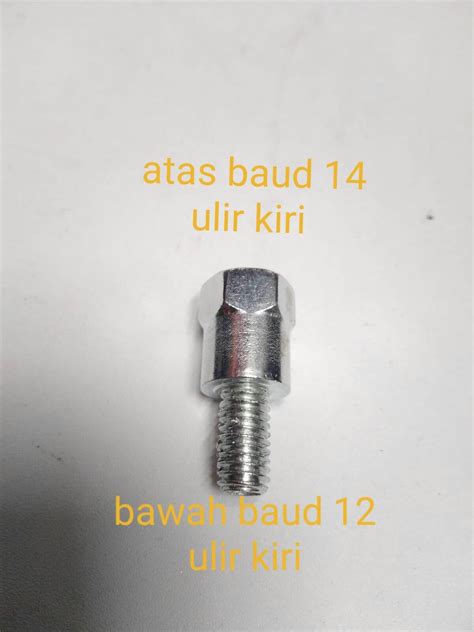 Peninggi Adaptor Spion Suzuki Drat Bawah Baut Baud 12 Atas 14 Sambungan