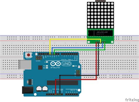 Driving An 8x8 64 LED Matrix With MAX7219 Or MAX7221 And Arduino