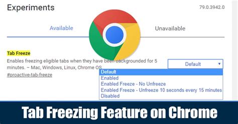 How To Enable Use Tab Freezing Feature On Chrome