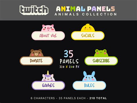 Cute Twitch Panels Frog Twitch Panels Cute Twitch Panels Pink Etsy