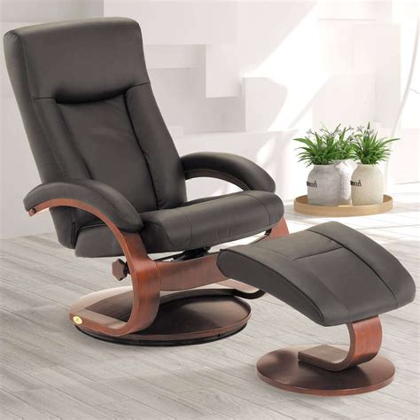 Modern Recliner Chair Blanca Swivel Recliner Leather