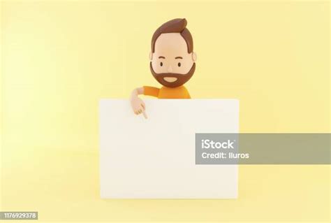빈 보드와 3d 만화 캐릭터 개념에 대한 스톡 사진 및 기타 이미지 개념 광고 나름 Istock