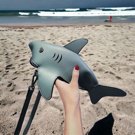 Adorable Shark Crossbody Bag Leather Shoulder Bag Purse Gift for Kids ...