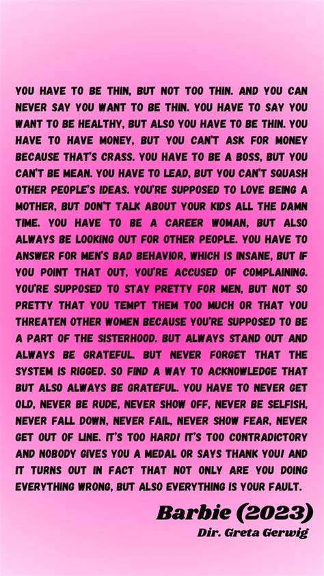 Barbie 2023 Monologue Mean Girls Monologue Barbie Quotes Monologues