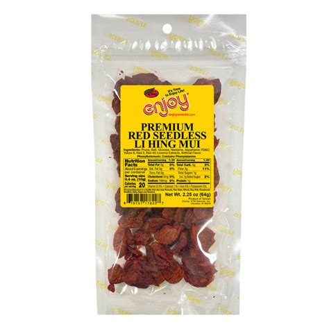 Enjoy Premium Red Seedless Li Hing Mui 225oz Hawaii Food To You