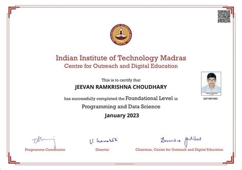 Jeevan Choudhary On Linkedin Iitmadras Datascience Programming Milestoneachievement