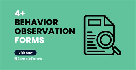 Free 4 Behavior Observation Forms In Pdf Ms Word
