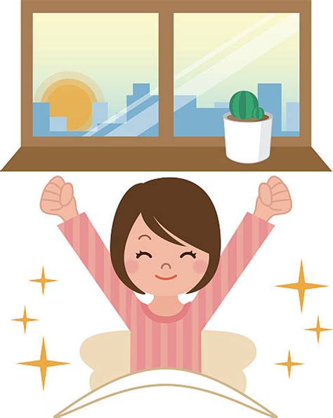 Woman Waking Up Refreshed Stock Vectors Istock