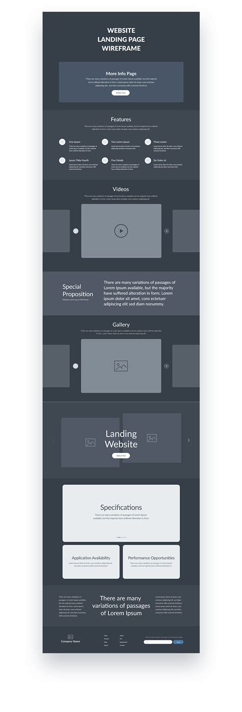 Landing Page Wireframe 11 Light And Dark Theme Landing Page Wireframe 11 Light And Dark Theme