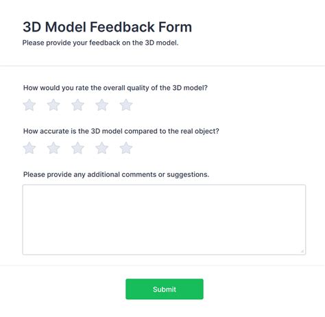 3d Model Feedback Form Template Jotform