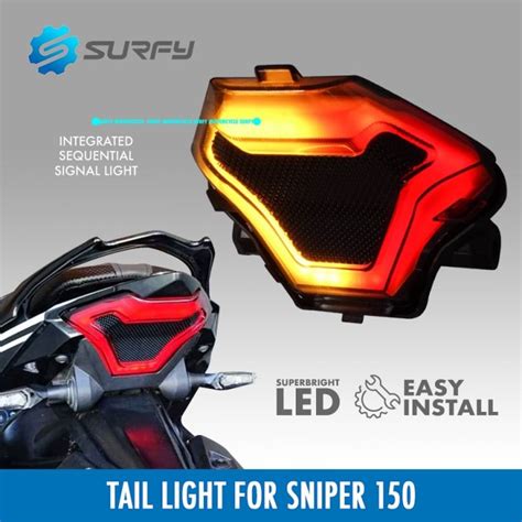 Tst Tail Light For Sniper 150 R3 R25 With Flowing Water Turn Signal