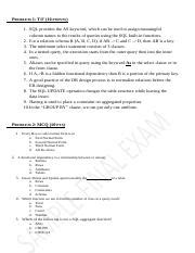 CSCI335 Sample Final Exam 1 Docx PROBLEM 1 T F 10 POINTS 1 SQL