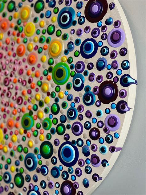 Colorful Blob Artwork On A 20 Inch Wood Panel Etsy