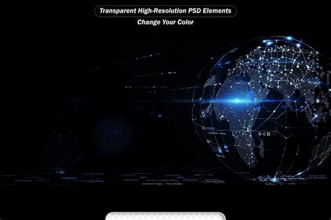 Premium Psd Abstract Globe With Particles And Plexus Structure