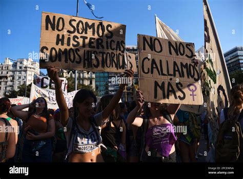 Buenos Aires Argentina March 8 2023 International Feminist Strike