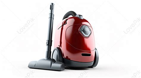 놀라운 3d 렌더링 흰색 배경에 대한 보증 보호를 보여주는 빨간색 금속 실드가 있는 최신 진공 청소기 3d 보호 배경 청소기 배경 놀라 배경 이미지 Hd 3d 보호