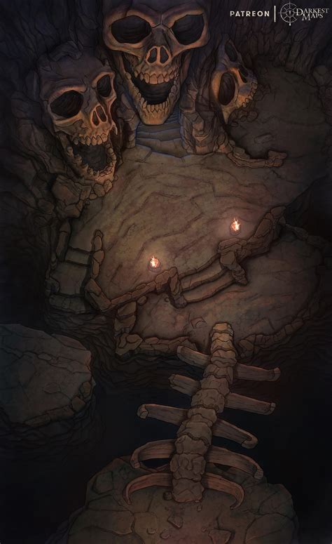 New Map Dungeon Entrance By Darkest Maps 54x33 Oc Rbattlemaps