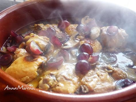 Buenas Migas Blog De Cocina De Anna Moreno POLLO AL CAVA CON UVAS Y