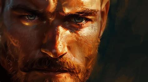 Premium Photo Portrait Of A Man With A Beard And Mustache He Has A