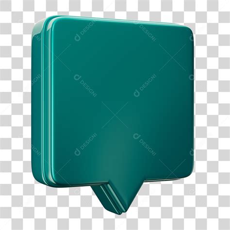 Caixa De Texto Azul Com Bordas Elemento 3d Para Composição Png