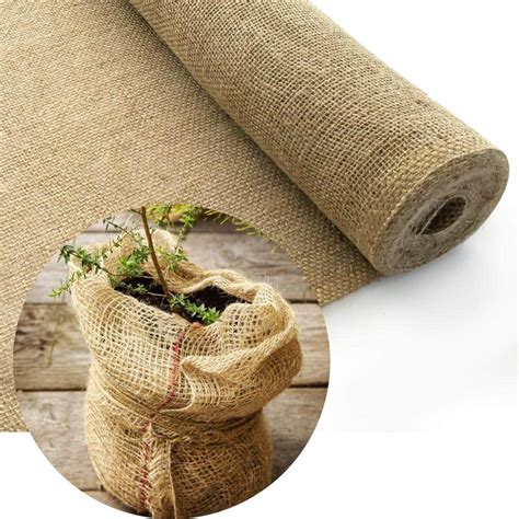 Wellco 2 Ft X 15 Ft Gardening Burlap Roll Natural Burlap Fabric For