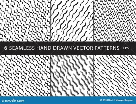 Set Of 6 Primitive Geometric Patterns Stylish Trendy Print Modern