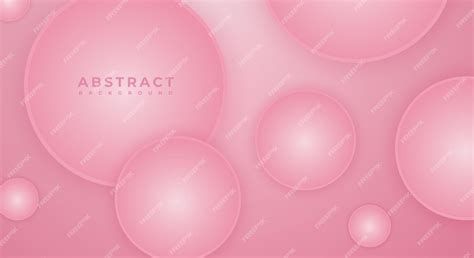 Premium Vector Abstract 3d Background Circle Pink Papercut Layer With Copy Space For Text Or