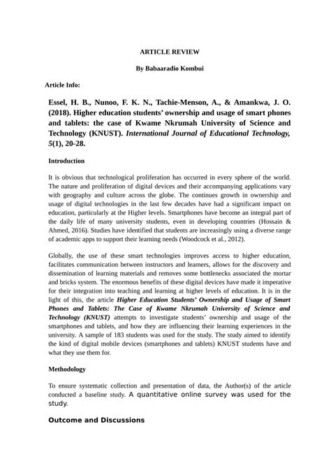Pdf Article Review