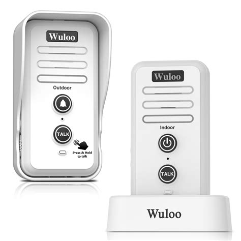 Wuloo Wireless Intercom Doorbell 1and1 White Wulooofficial