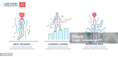 실업가와 삽화 개념의 집합입니다 워크플로 성장 그래픽입니다 사업 개발 이정표입니다 선형 그림 아이콘 인포 그래픽입니다 방문 페이지 사이트 인쇄 포스터 개념에 대한 스톡 벡터