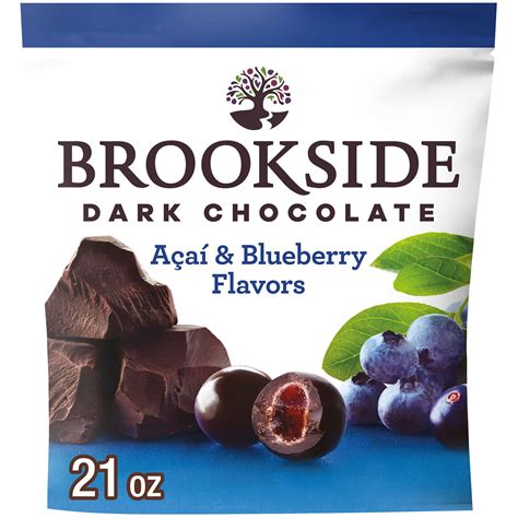 Alpha Gal Brookside Dark Chocolate Acai And Blueberry Flavored Snacking Chocolate Bag 21 Oz