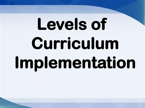 Implementation Of Standard Based Curriculum At Shirley Pearson Blog