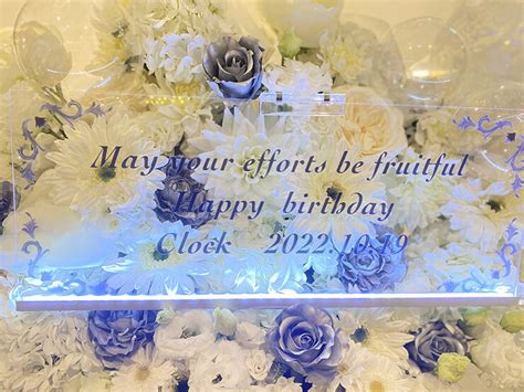 Clock様の生誕祭祝いフラスタ 大塚hearts Next フラスタ 楽屋花 はなしごと