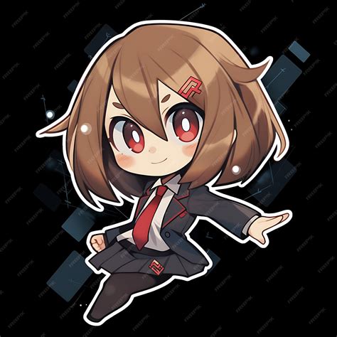 Premium Ai Image Sticker Anime Girl Cute Chubby Cartoon With Bold