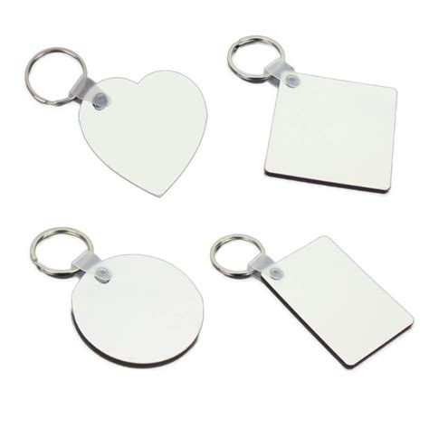 Blank Sublimation Mdf Keychain Wood Double Sided Keychain