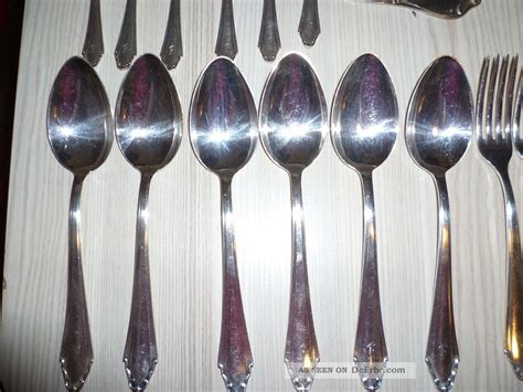 Besteck 31 Teile Antik Edelstahl Mit Silberlegierung Und Gravur Shabby