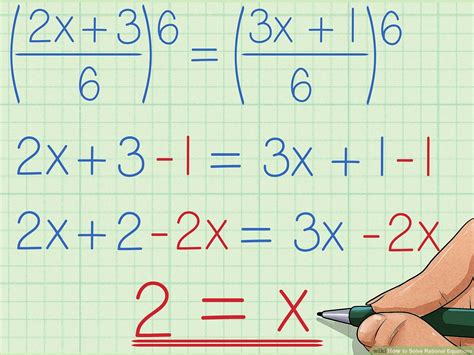 Rational Equations Solving For X