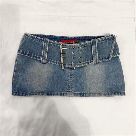 Japanese Brand Denim Micro Mini Skirt The Og 2000s Depop