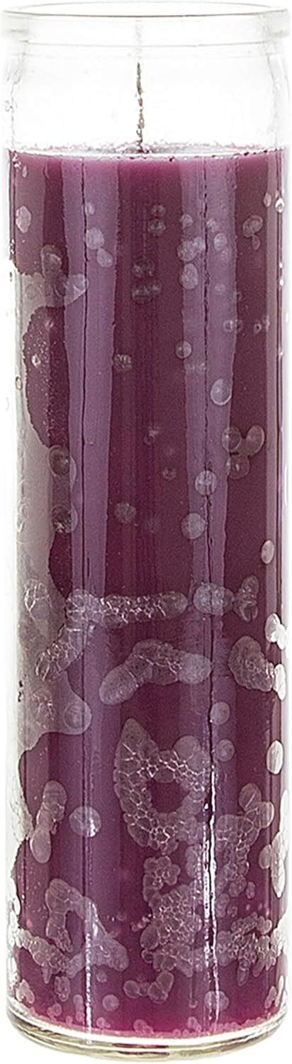 3 Pcs Unscented Purple 7 Day Devotional Prayer Glass Container Candle