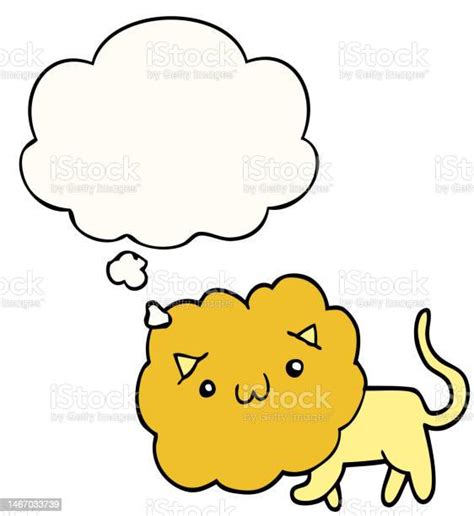 말풍선이 있는 Lion 만화 캐릭터 귀여운에 대한 스톡 벡터 아트 및 기타 이미지 귀여운 기포 낙서 드로잉 Istock