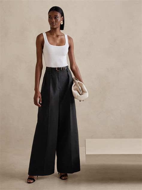Wide Leg Trouser Pants