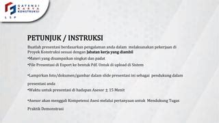 Template Paparan Uji Kompetensi Penjelasan Singkat Proyek Ppt