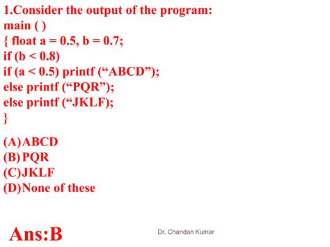 Technical Questions For Interview C Programming Pptx