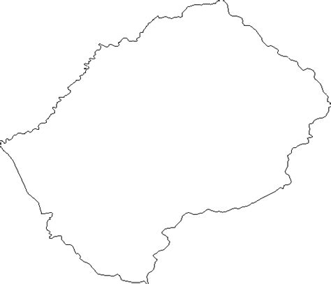 Blank Outline Map Of Lesotho