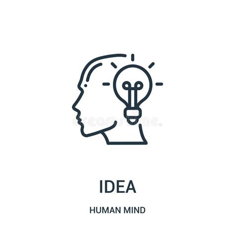 Idea Icon Vector From Human Mind Collection Thin Line Idea Outline Icon Vector Illustration