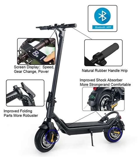 Patinete El Ctrico Con Motor De 1000W 48V 13Ah Doble Motor Plegable